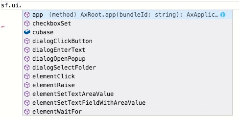 Discover actions through Code Completion – SoundFlow Documentation